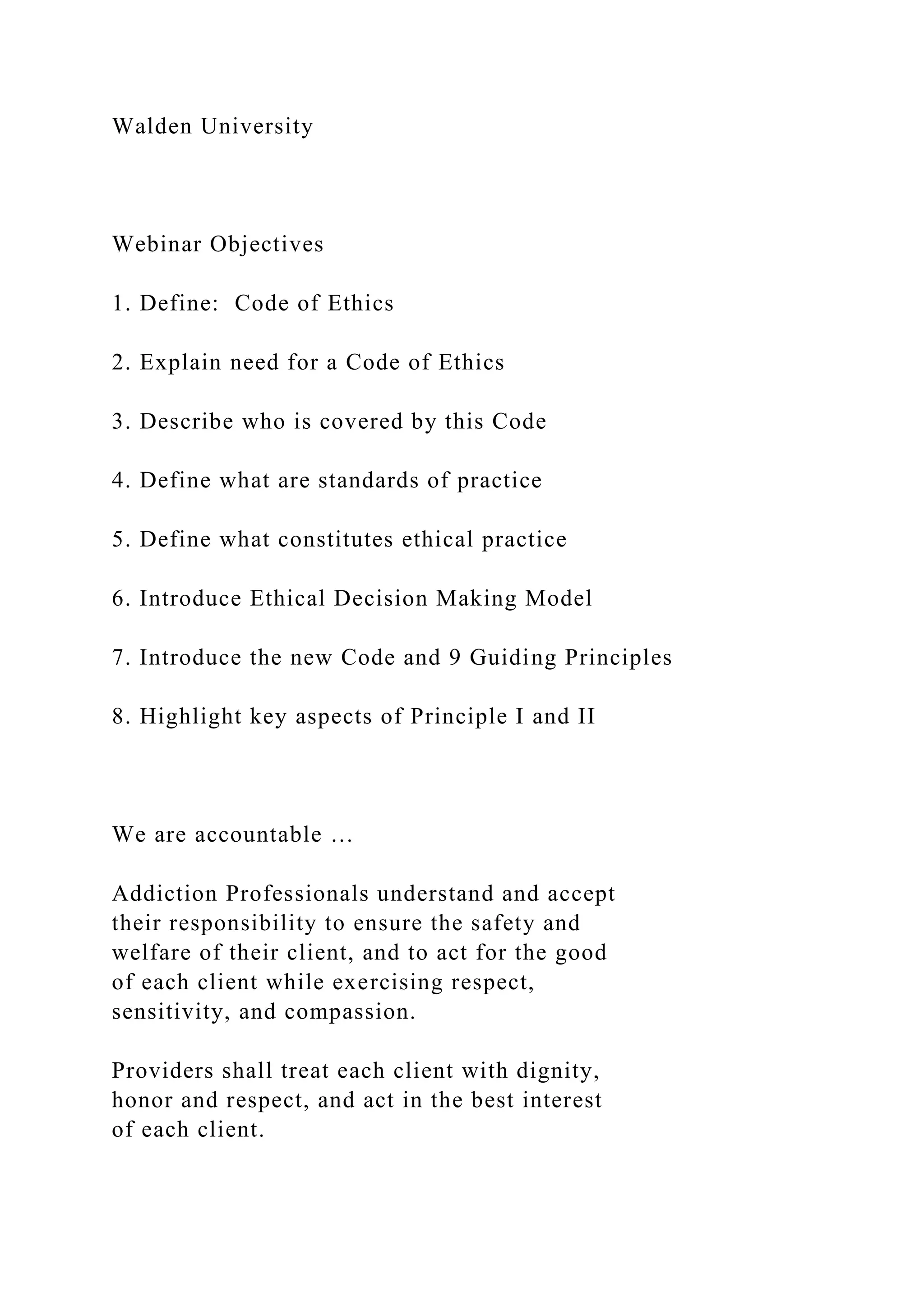 NAADAC Code of EthicsPart I Overview of the 2016 Revised C.docx