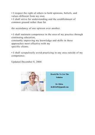 NAADAC Code of Ethics Principle 1 Non-Discrimination I sh.docx