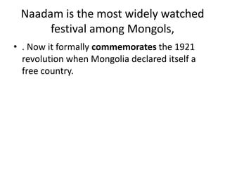 Naadam ceremony presentation | PPTX