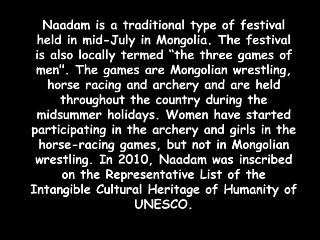 Naadam festival – mongolia | PPS