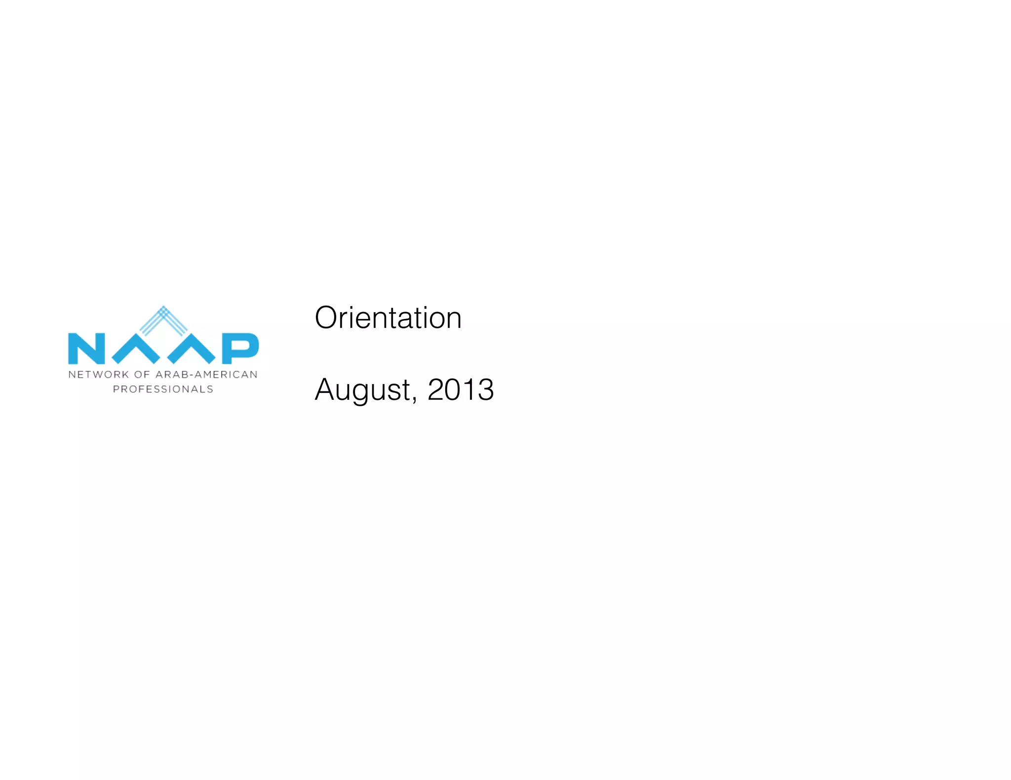 NAAP Orientation | PDF