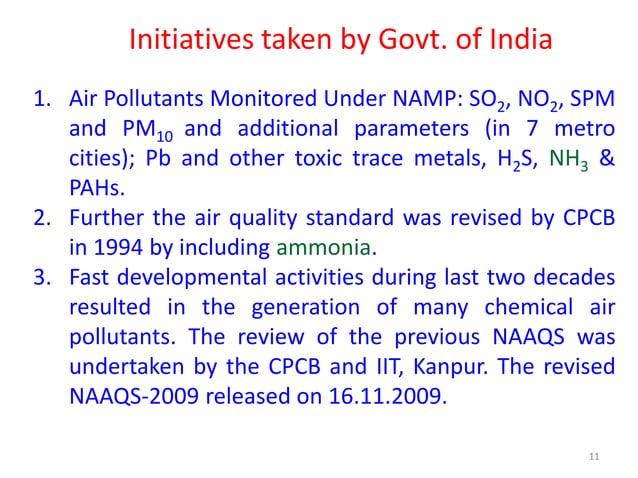 SIGNIFICANCE OF PROGRESSIVE REVISIONS OF NATIONAL AMBIENT AIR QUALITY ...