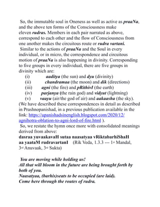 Vedic deities Naasatya, Dadhikraa, Vishvadevaa, Rudra, and the sense of ...