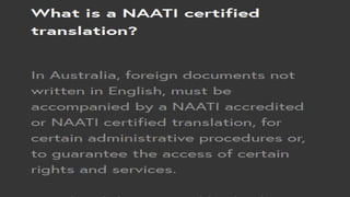 Naati Translation Services | PPT