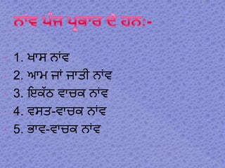 Naav ( ਨਾਂਵ ) | PPTX