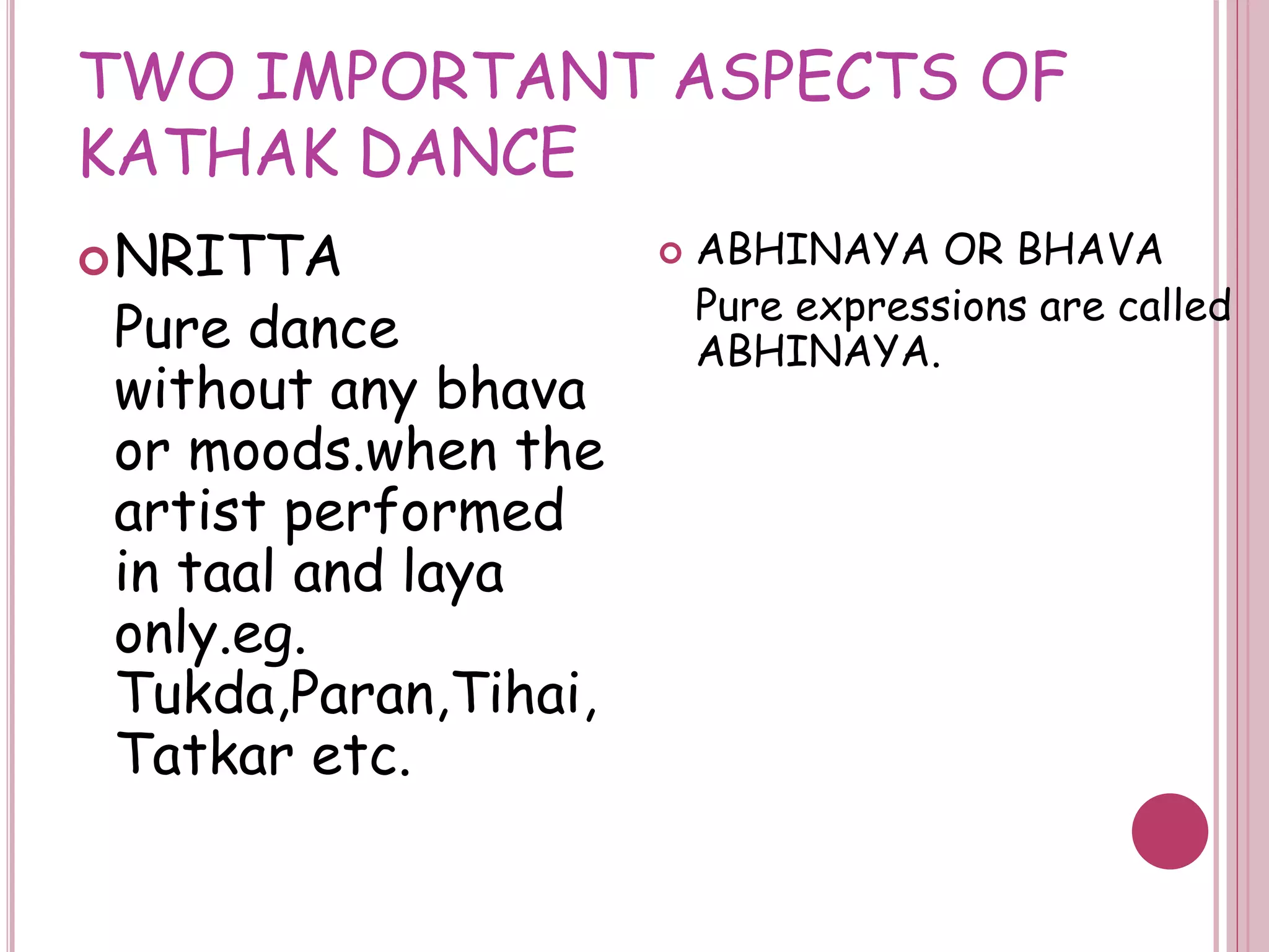 Importance of Naav Rasa in Dance (Kathak Dance) | PPT