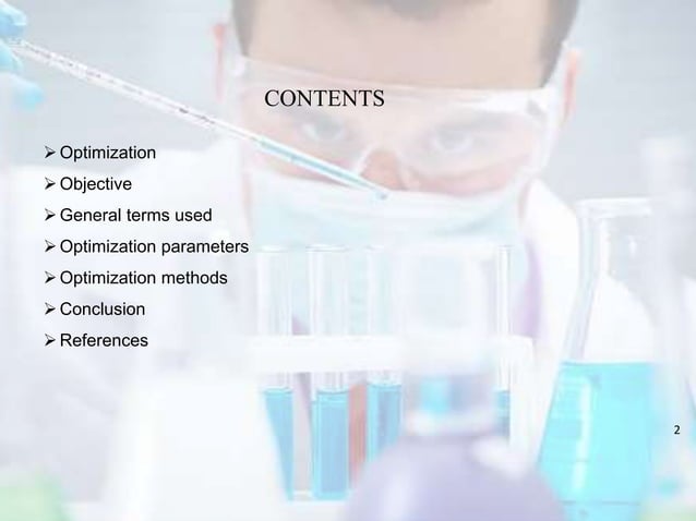 optimization in pharmaceutical formulations | PPTX | Physics | Science