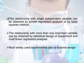 optimization in pharmaceutical formulations | PPTX
