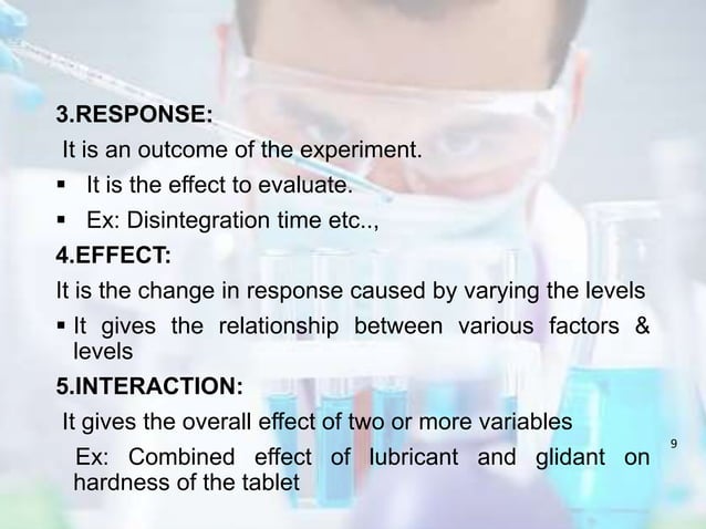 optimization in pharmaceutical formulations | PPTX | Physics | Science