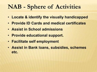 National Association for the Blind, Goa Chapter | PPTX