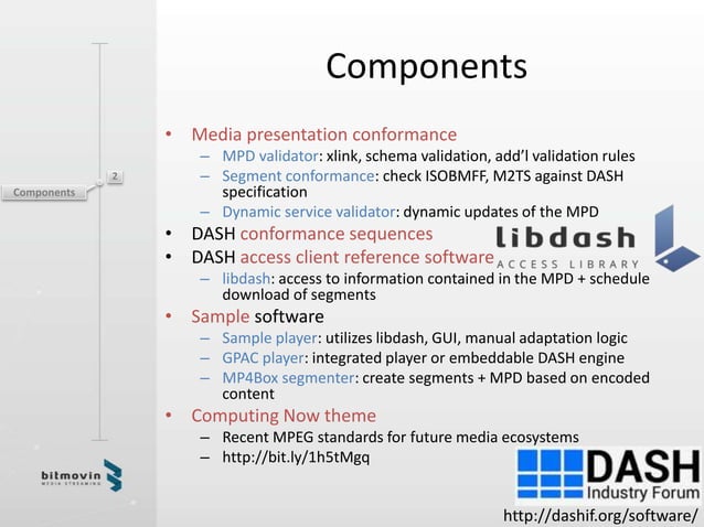 MPEG-DASH Reference Software and Conformance | PPT
