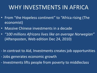 "Aid for Trade: The NABA perspective" by Janvier Nzigo (Norwegian ...