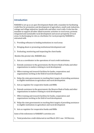 Nabard | DOCX | Agriculture | Industries