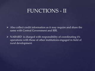 NABARD - National Bank For Agriculture And Rural Development | PPTX
