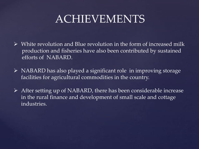 NABARD - National Bank For Agriculture And Rural Development | PPT