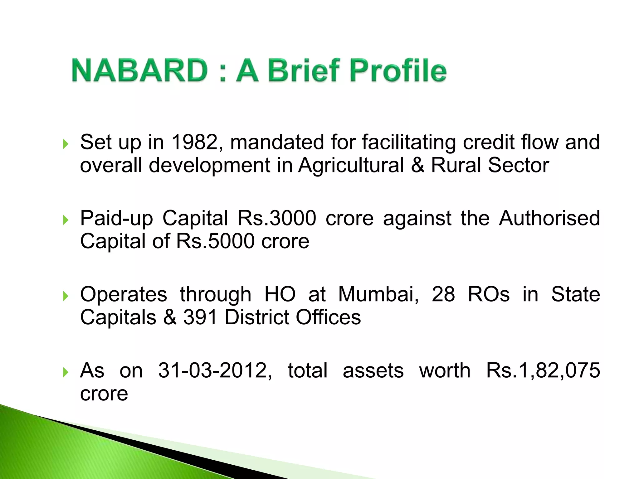 Nabard- National bank for Agricultural Development | PPT