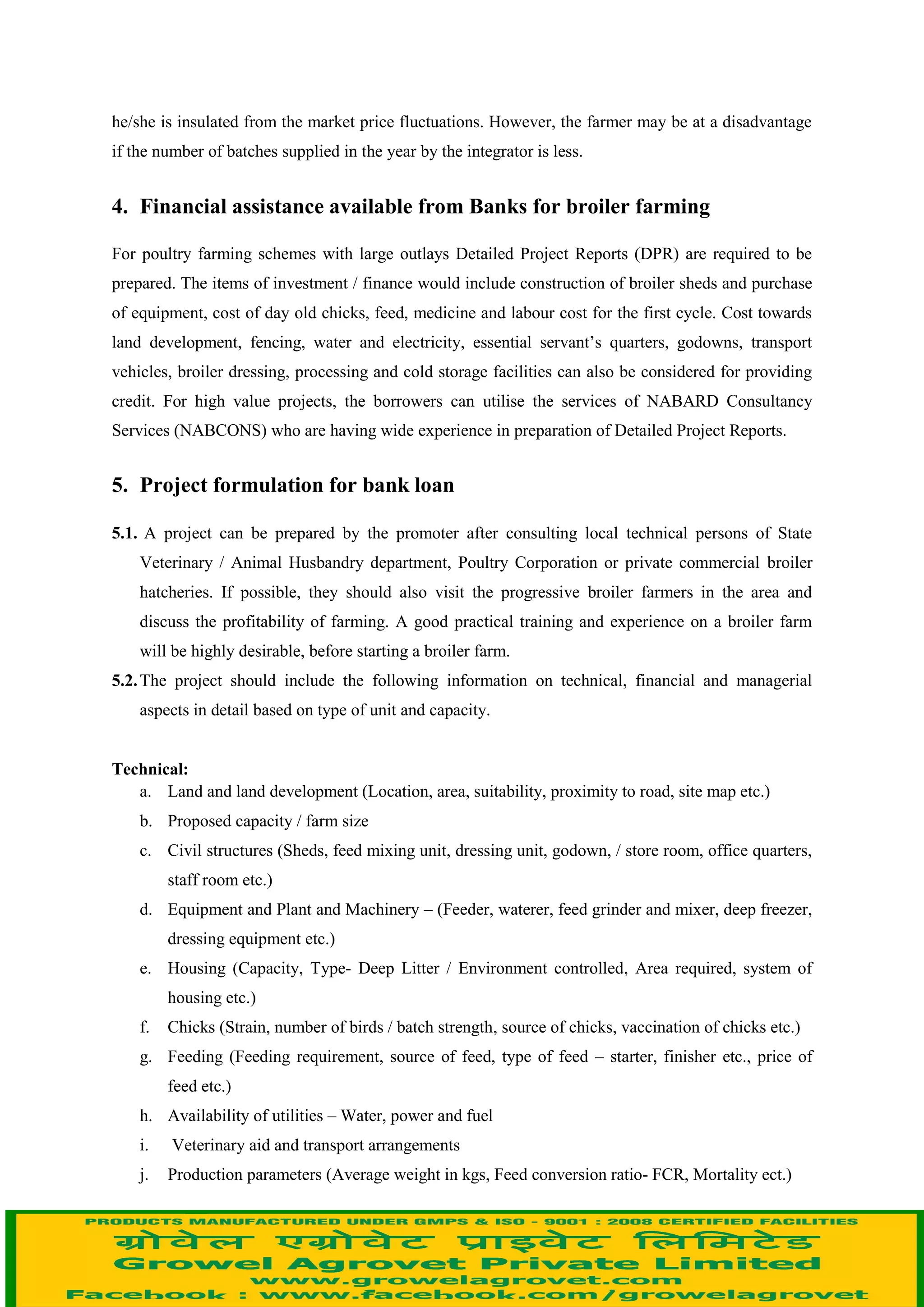 Nabard Broiler Farming Project | PDF