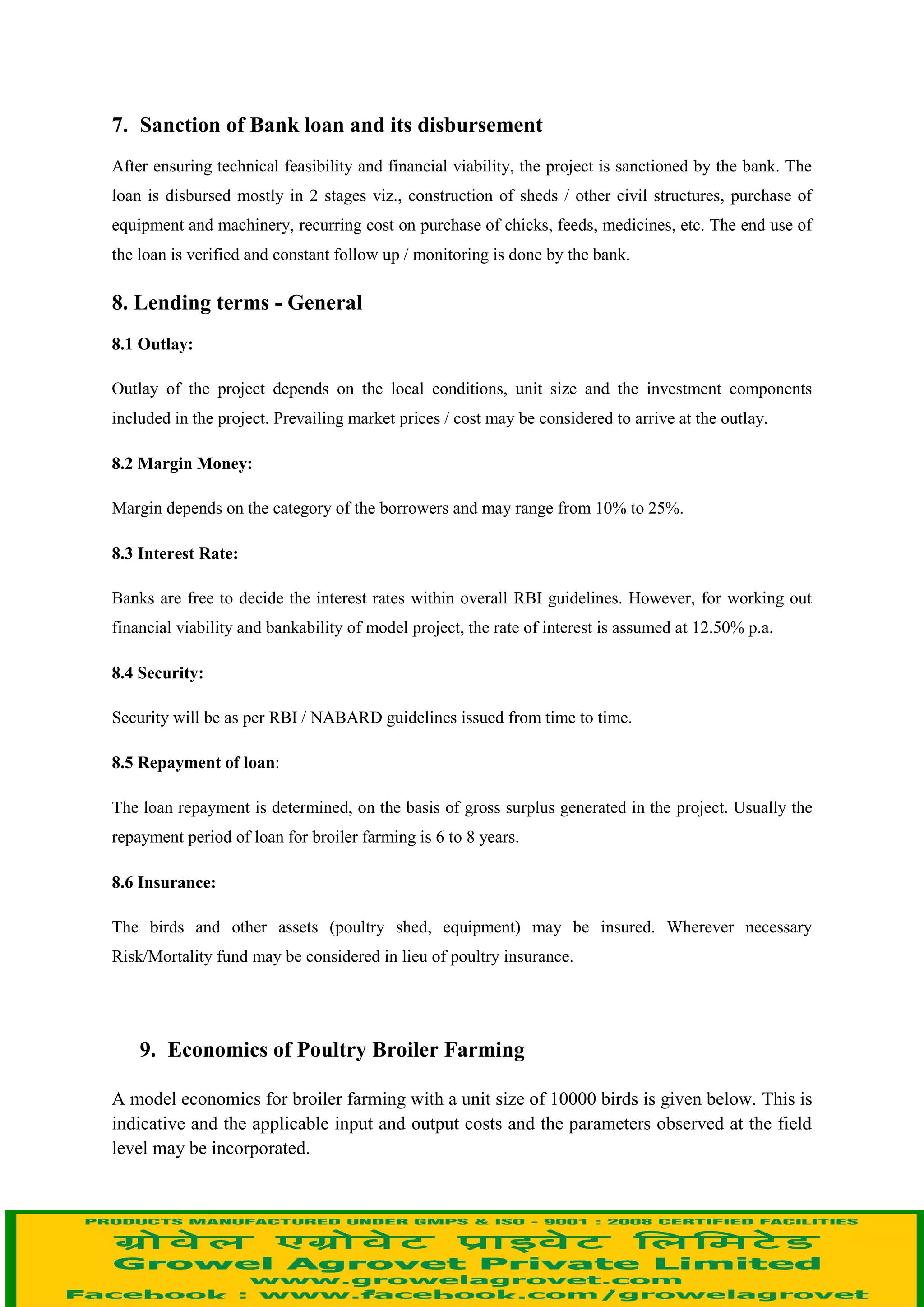 Nabard Broiler Farming Project | PDF