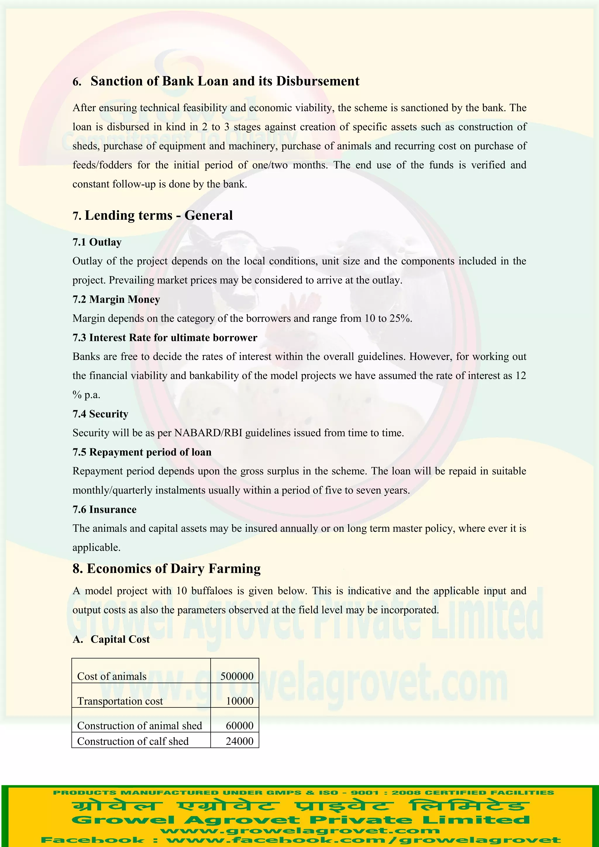 Nabard Dairy Farming Project | PDF