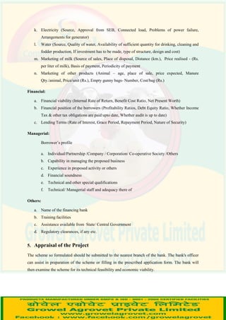 Nabard Dairy Farming Project | PDF