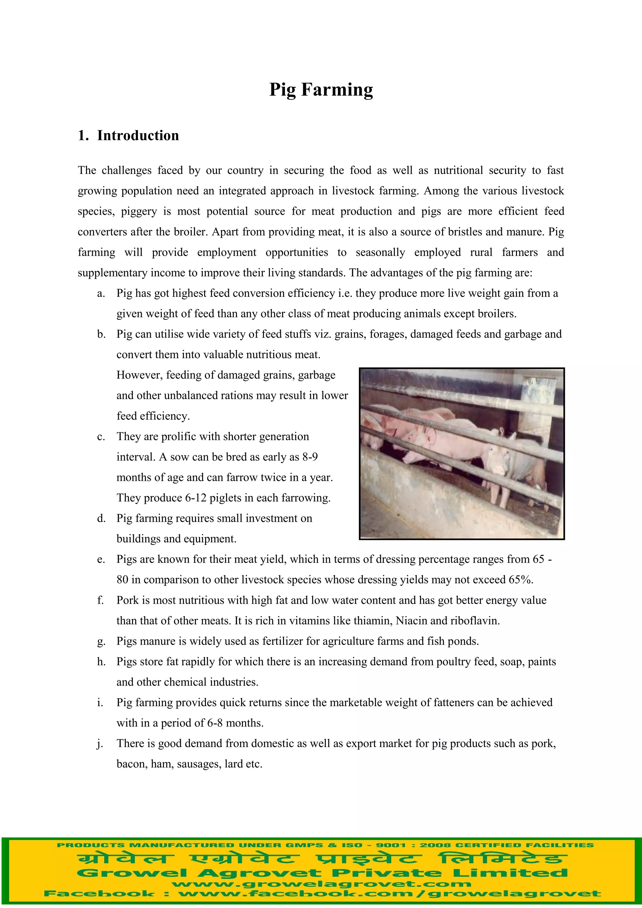 NABARD Pig Farming Project | PDF
