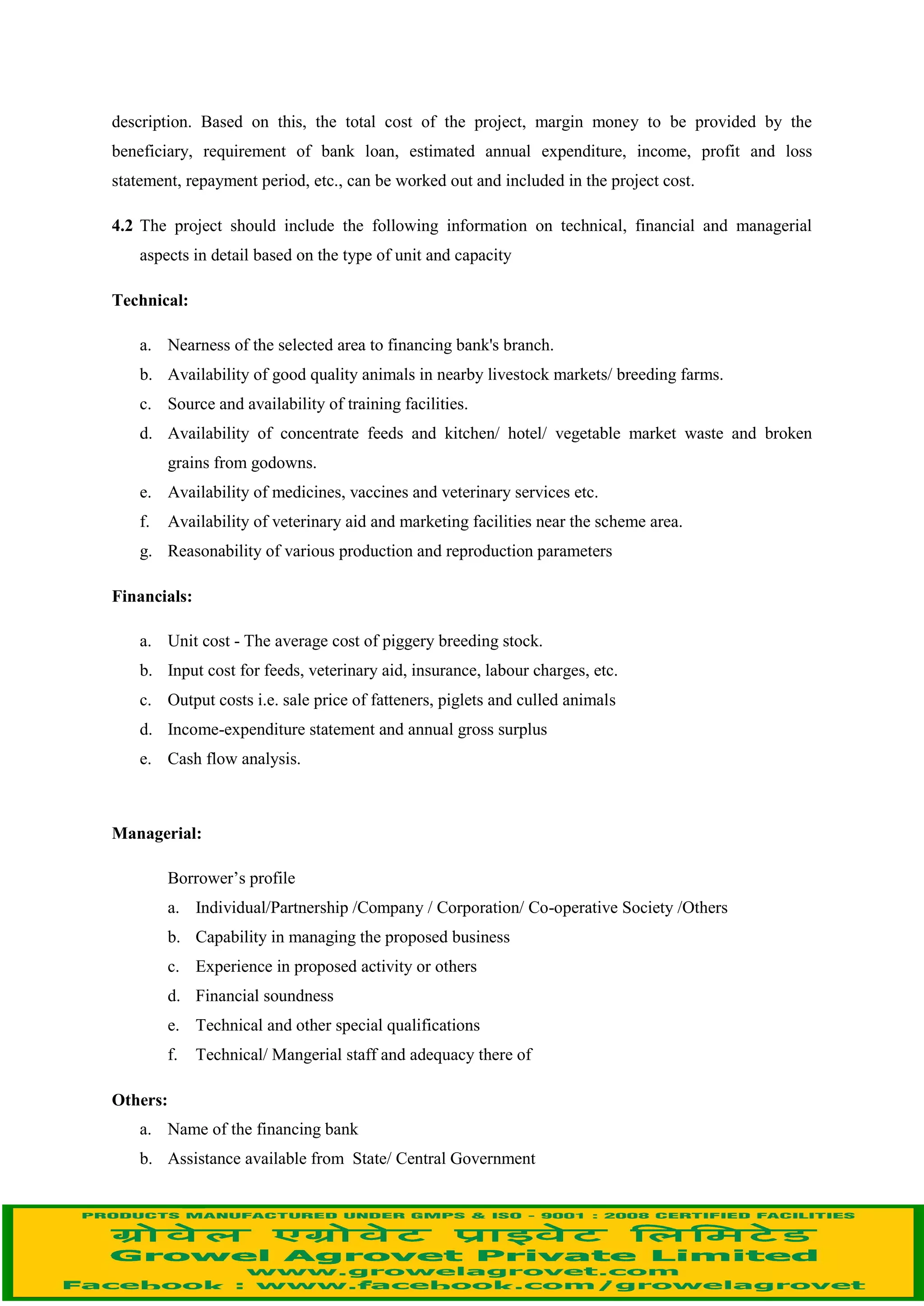 NABARD Pig Farming Project | PDF