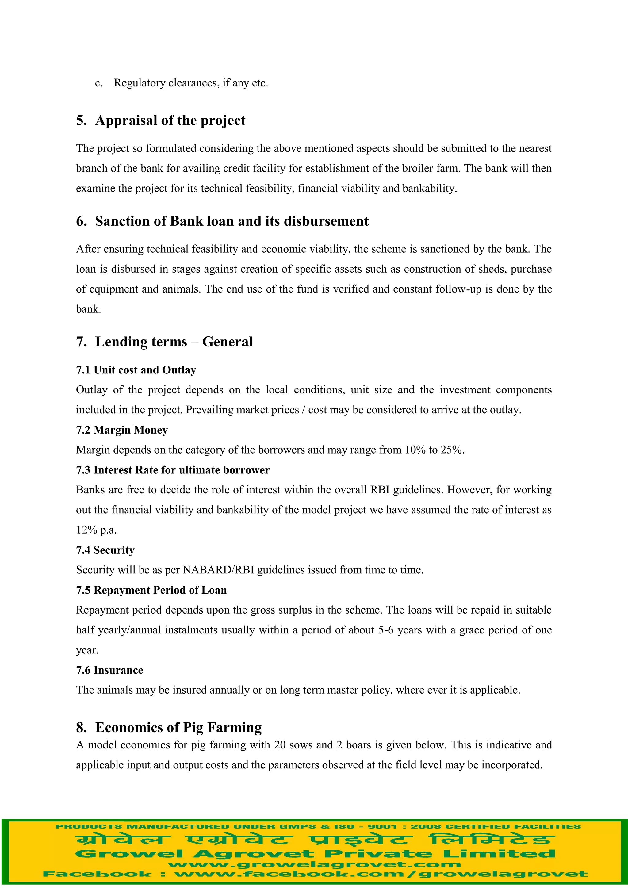 NABARD Pig Farming Project | PDF