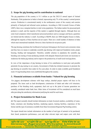 NABARD Pig Farming Project | PDF