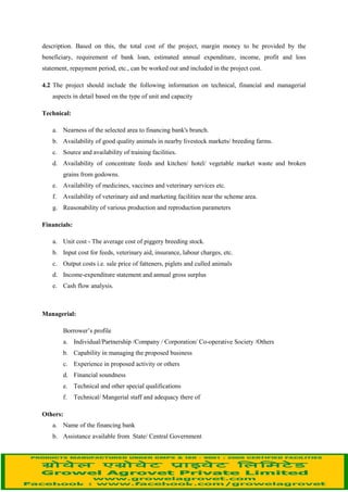 NABARD Pig Farming Project | PDF