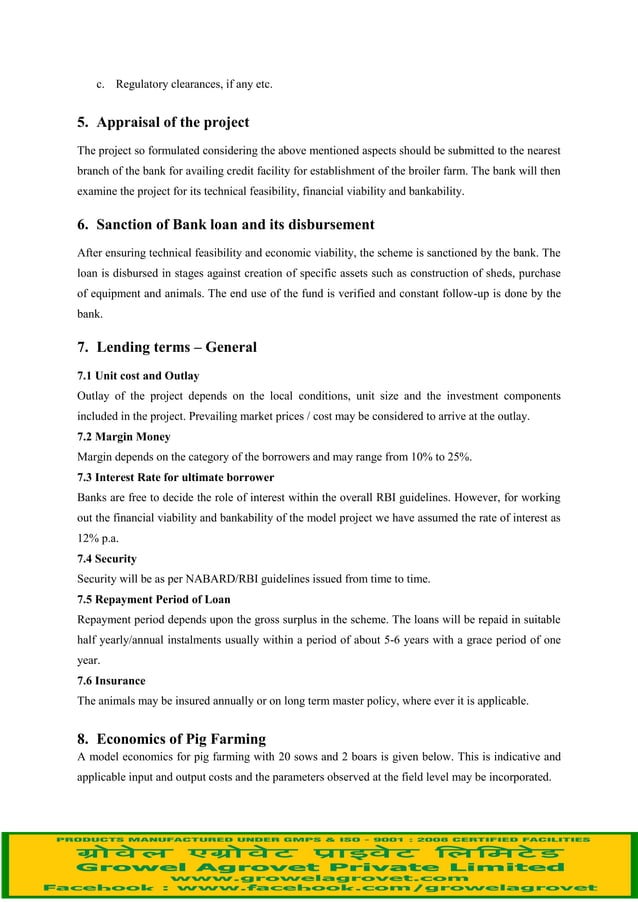 NABARD Pig Farming Project | PDF | Agriculture | Industries