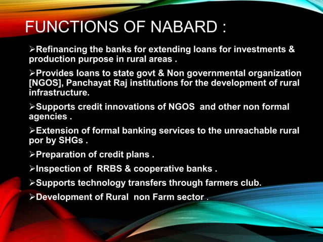 NABARD ppt by RAMDENI RATHNAKAR | PPT