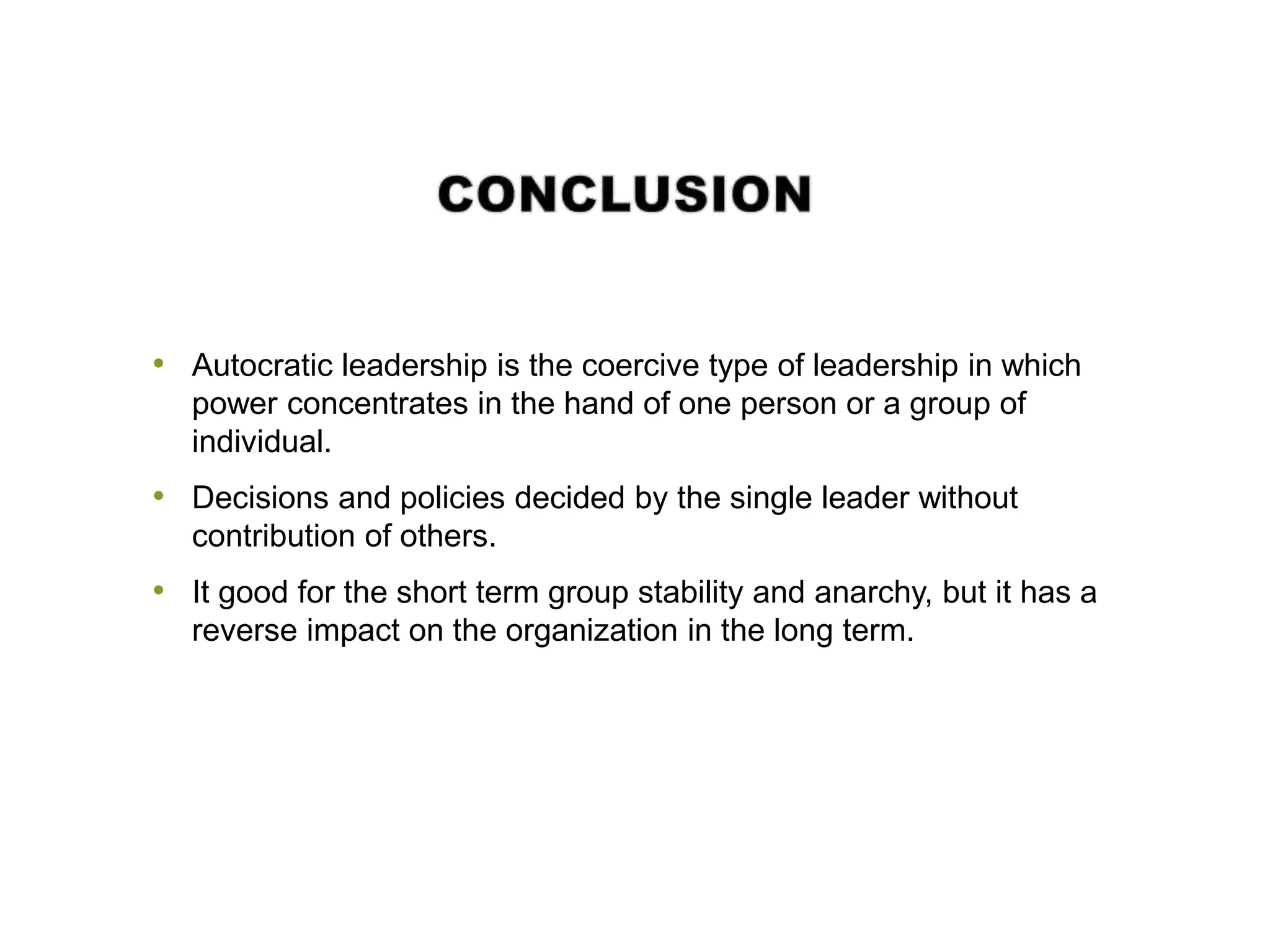 Autocratic Leadership | PPTX