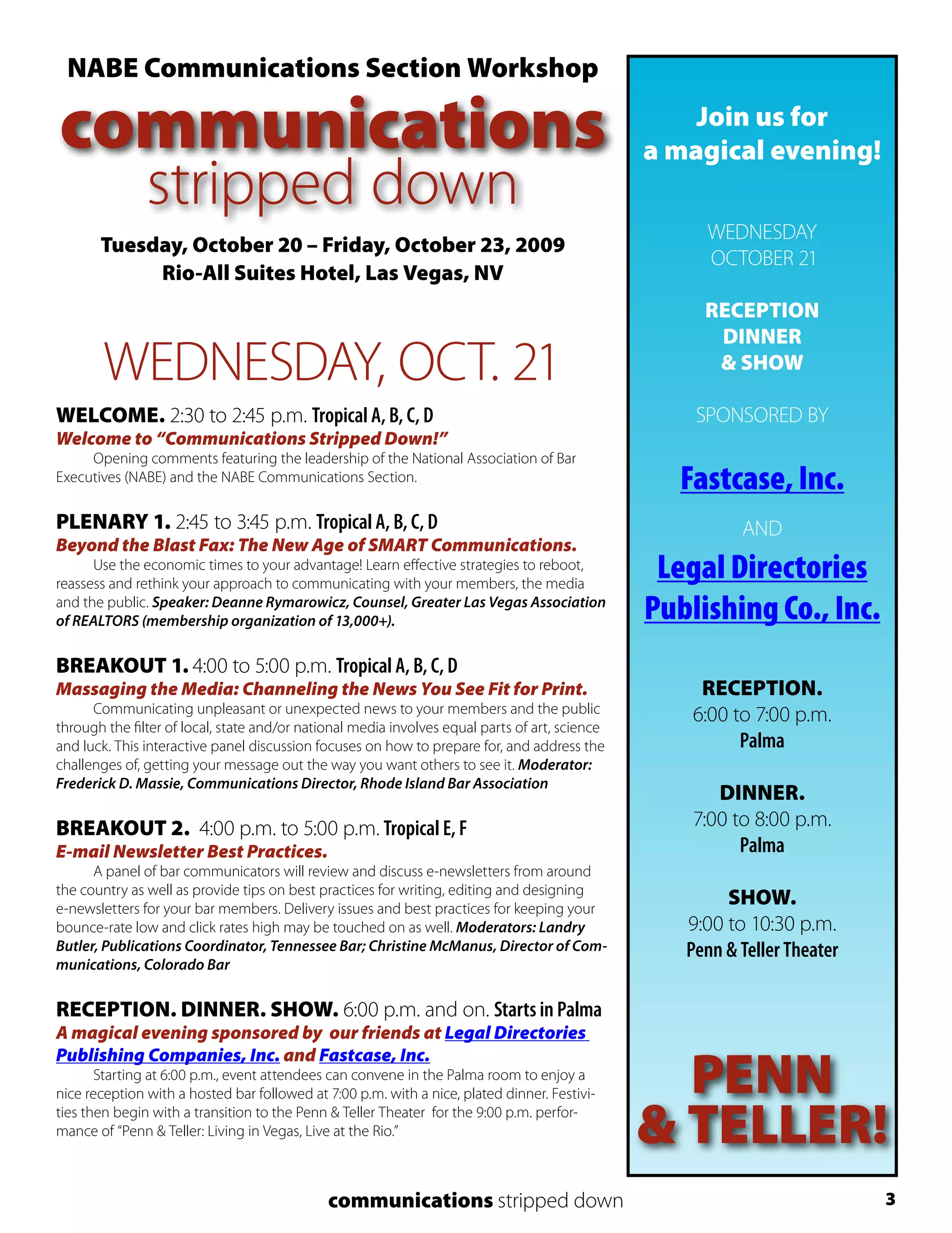 NABE Communication Section Workshop - Event Information & Registration ...