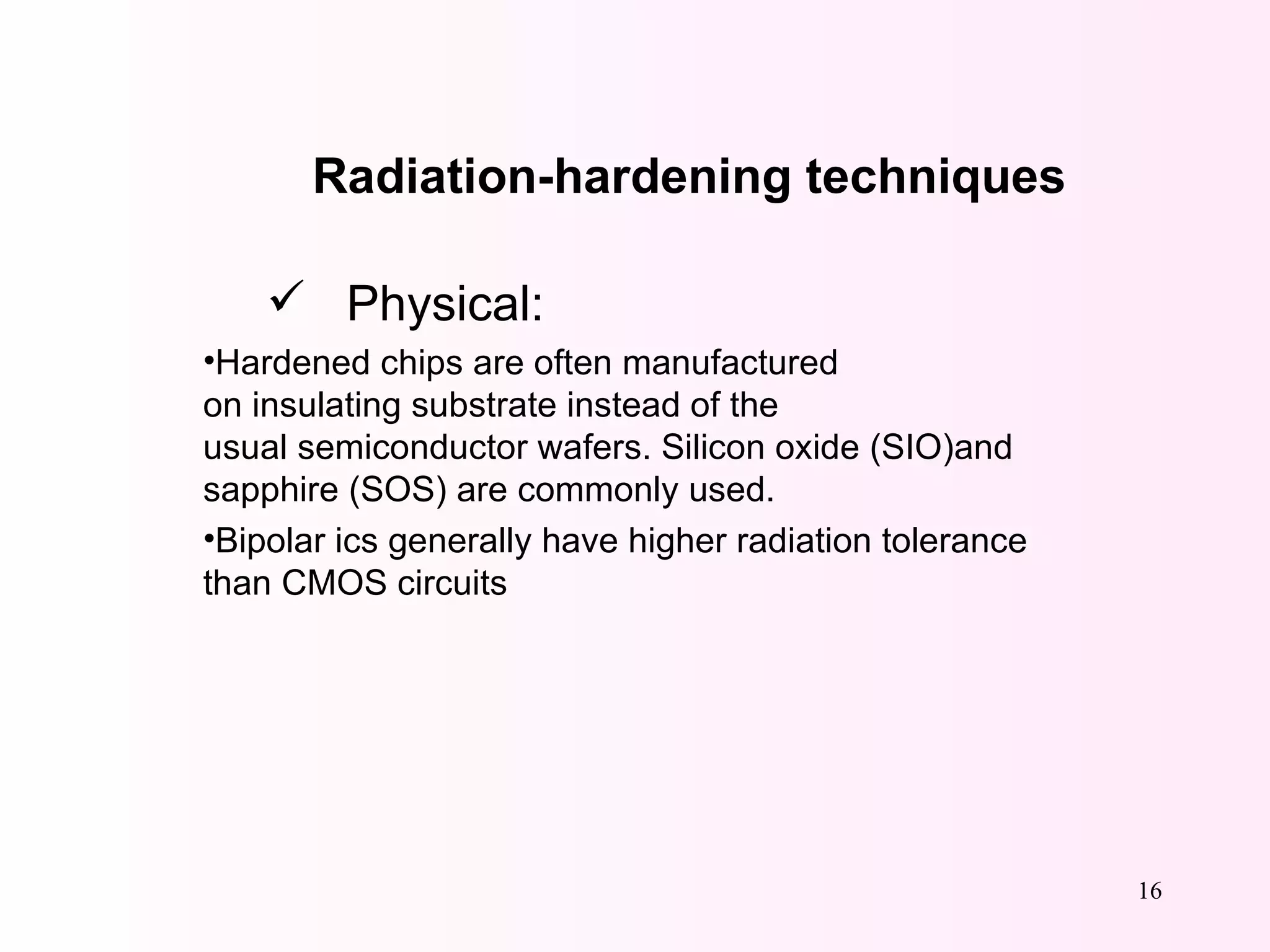RADIATION HARDENED CHIPS | PPT
