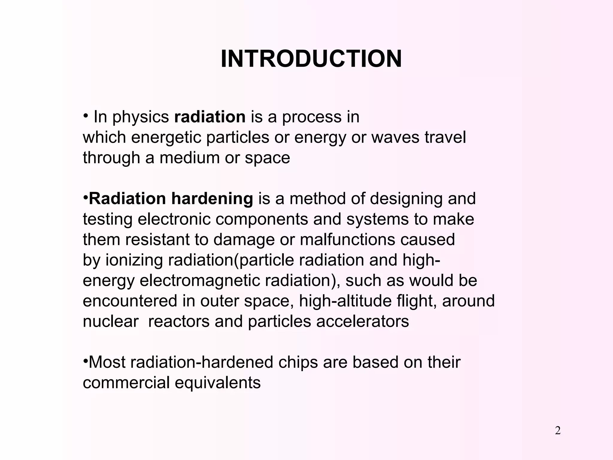 RADIATION HARDENED CHIPS | PPT