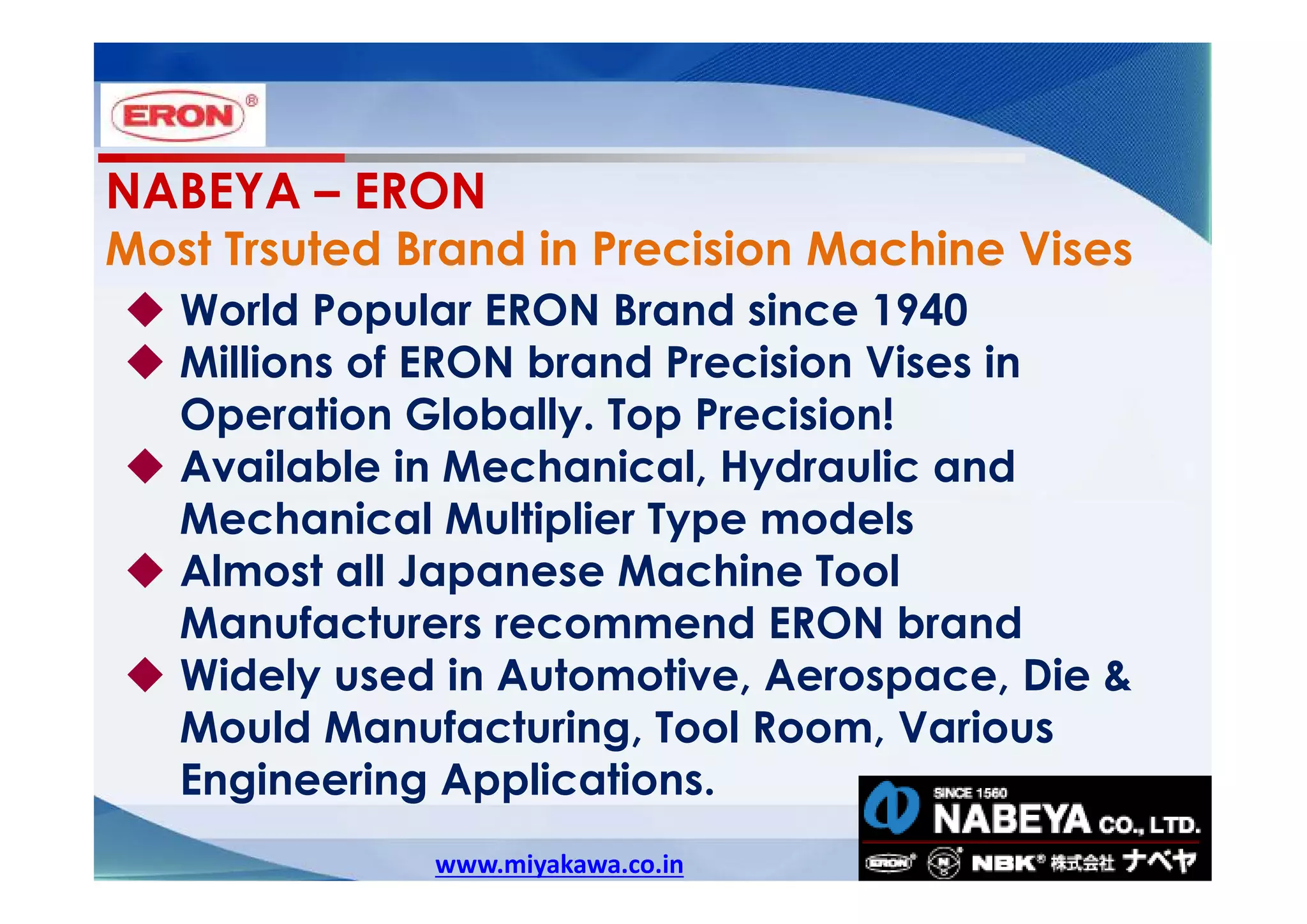 Nabeya eron machine precision vise | PPT