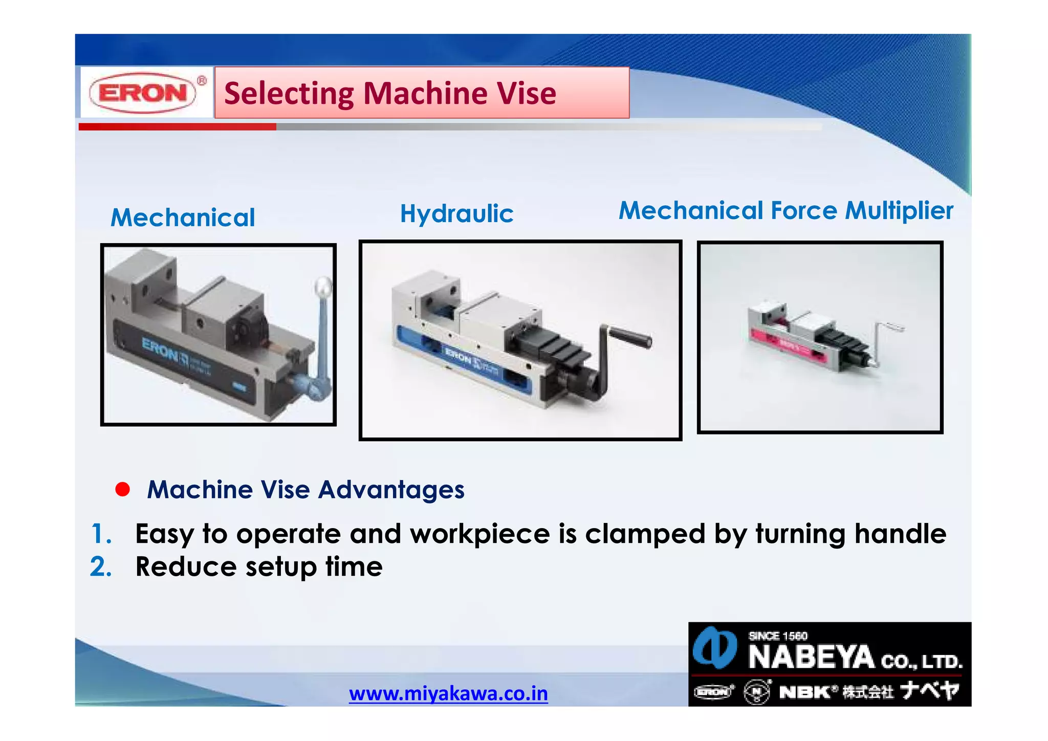 Nabeya eron machine precision vise | PPT