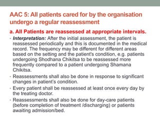 Access, Assessment and Continuity of Care (AAC) NABH | PPTX
