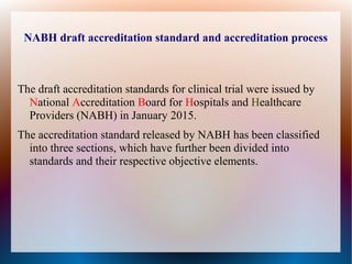 NABH accrediation for clinical trial | PPT