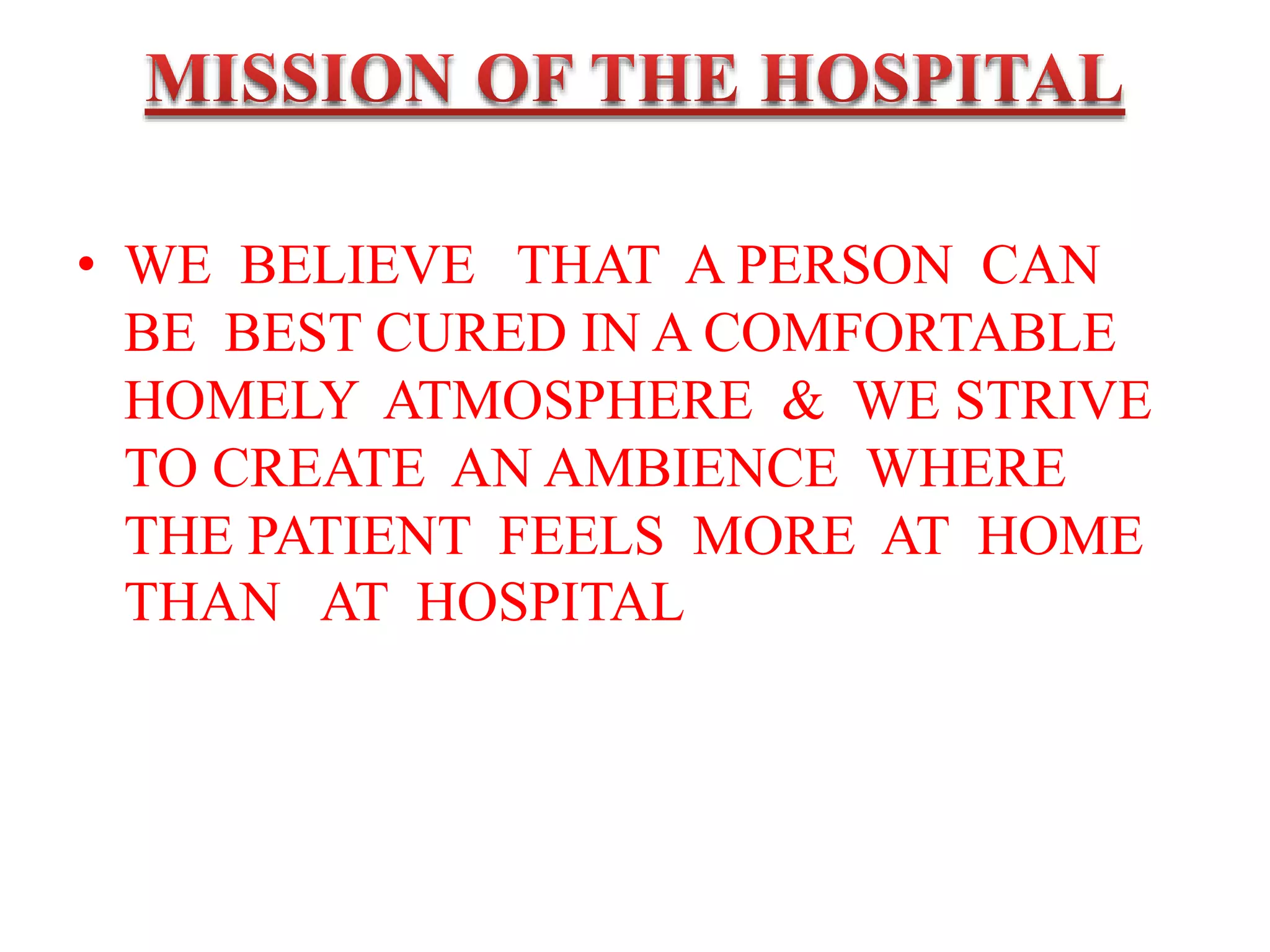 SHANTI MEMORIAL HOSPITAL - VISION & MISSION | PPTX