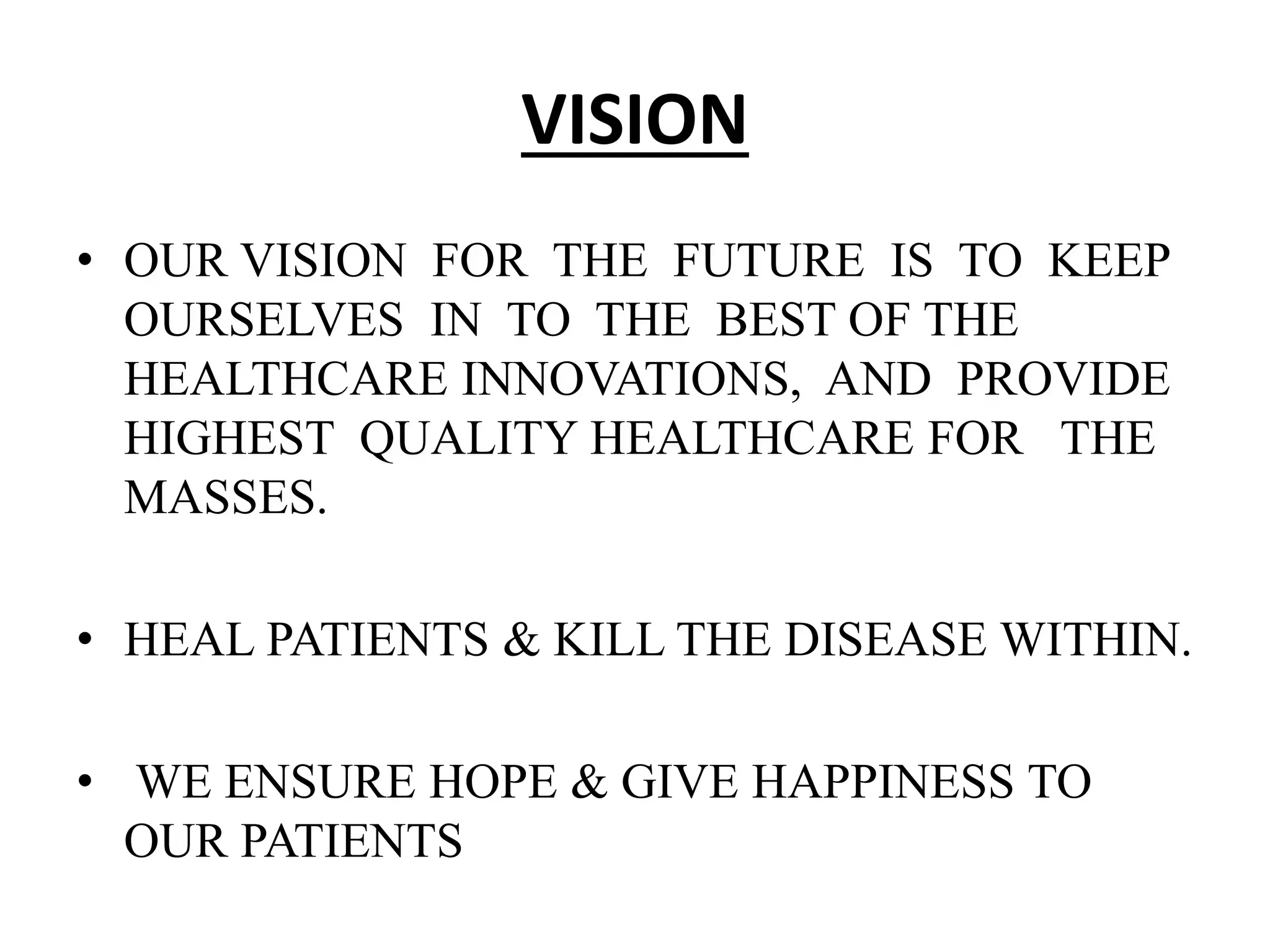 SHANTI MEMORIAL HOSPITAL - VISION & MISSION | PPTX