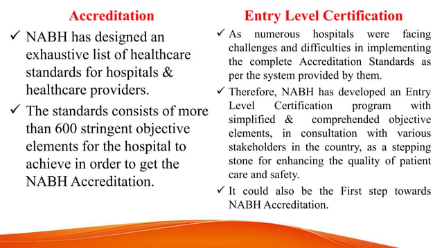 NABH Introduction.pptx | Healthcare Industry | Industries