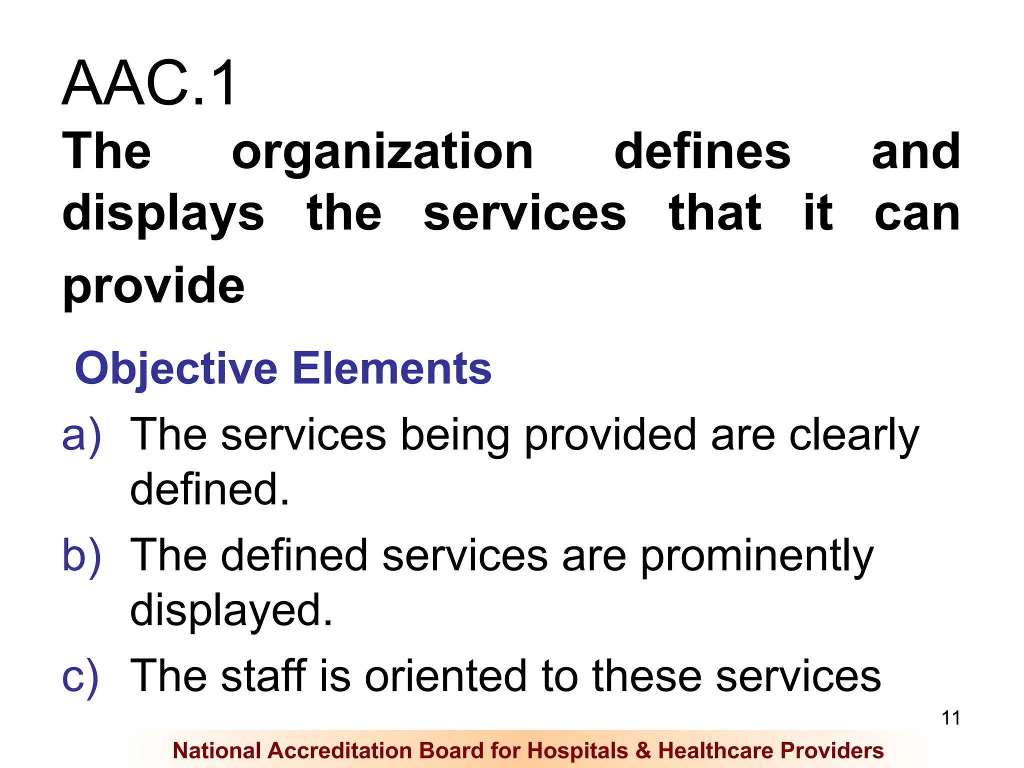 NABH Standards contains 10 chapters,100 standards and 503 objective ...