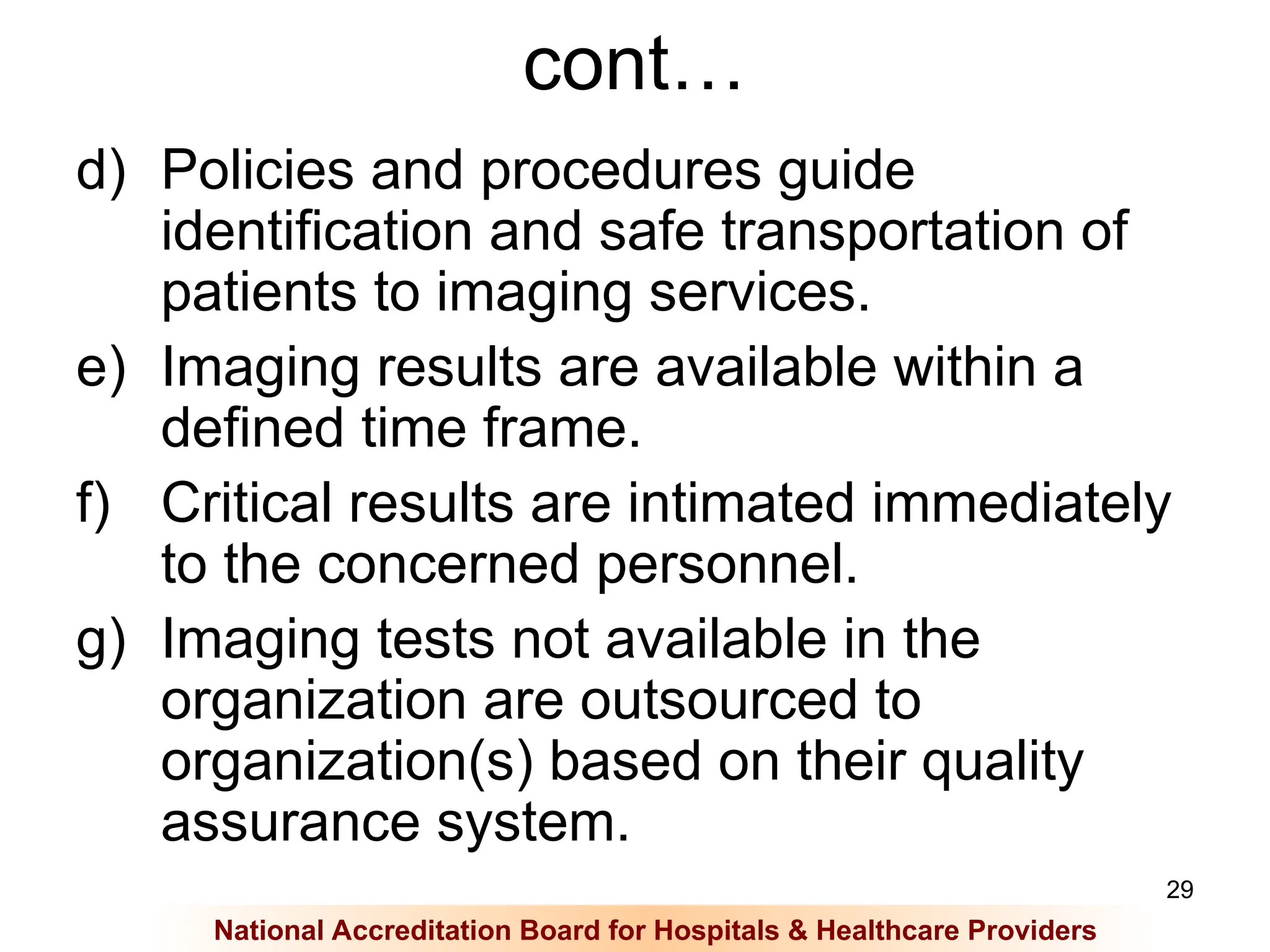 NABH Standards contains 10 chapters,100 standards and 503 objective ...