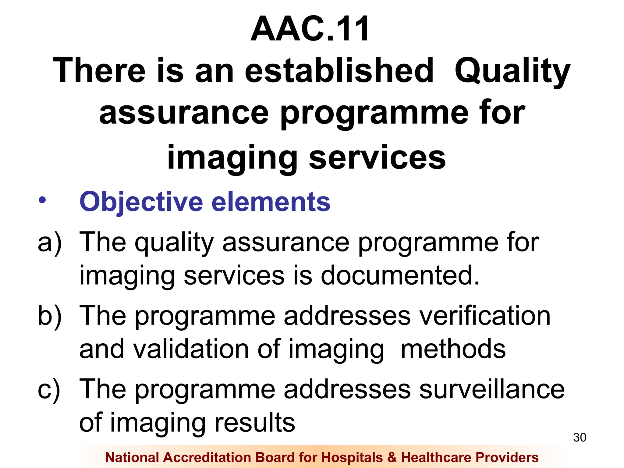 NABH Standards contains 10 chapters,100 standards and 503 objective ...
