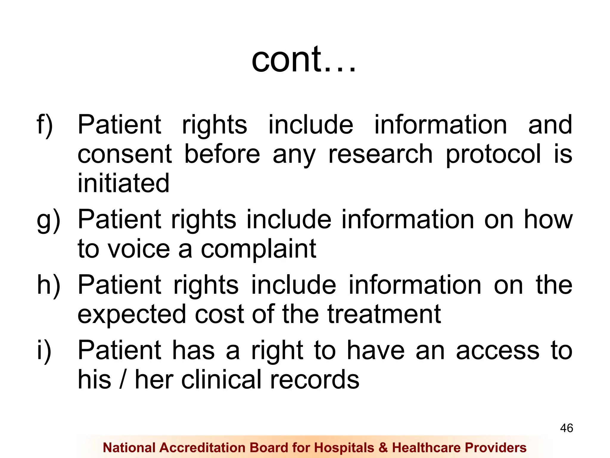 NABH Standards contains 10 chapters,100 standards and 503 objective ...