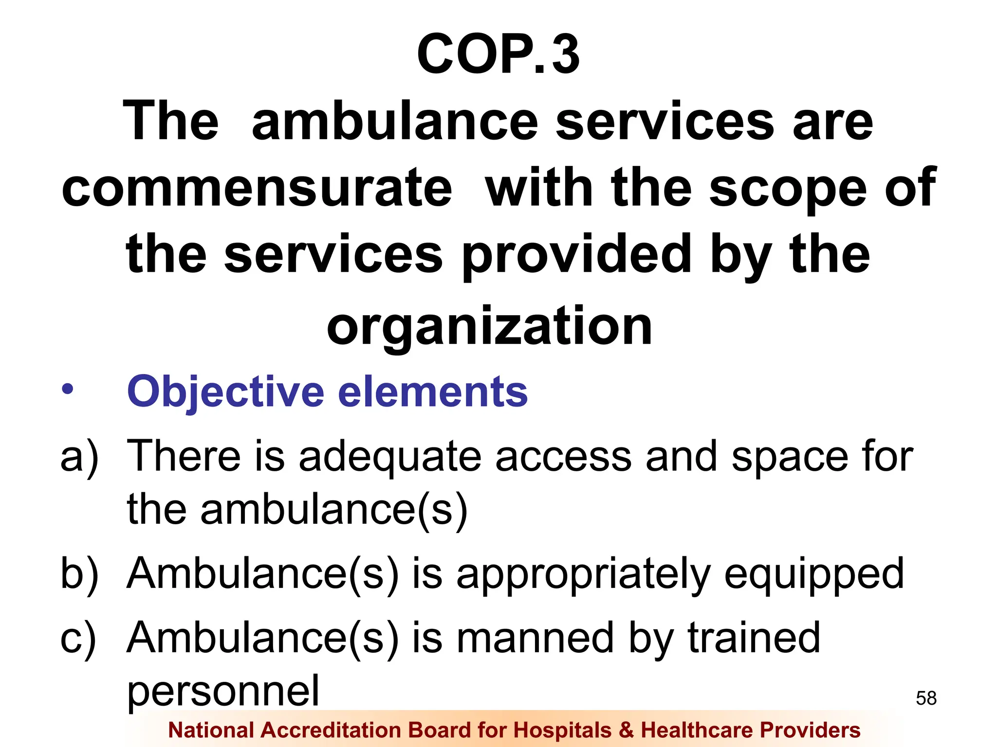 NABH Standards contains 10 chapters,100 standards and 503 objective ...