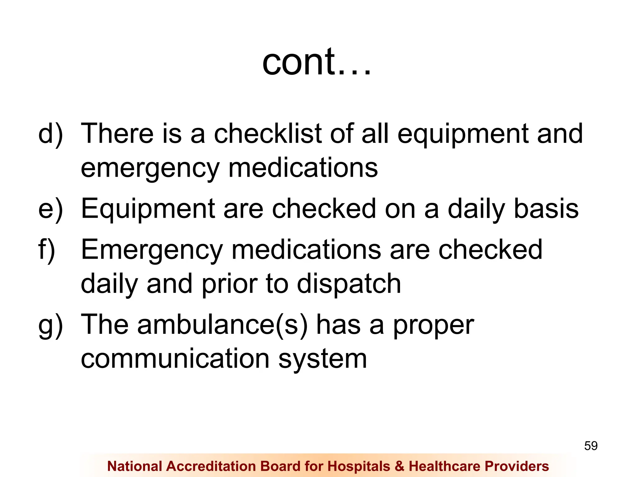NABH Standards contains 10 chapters,100 standards and 503 objective ...