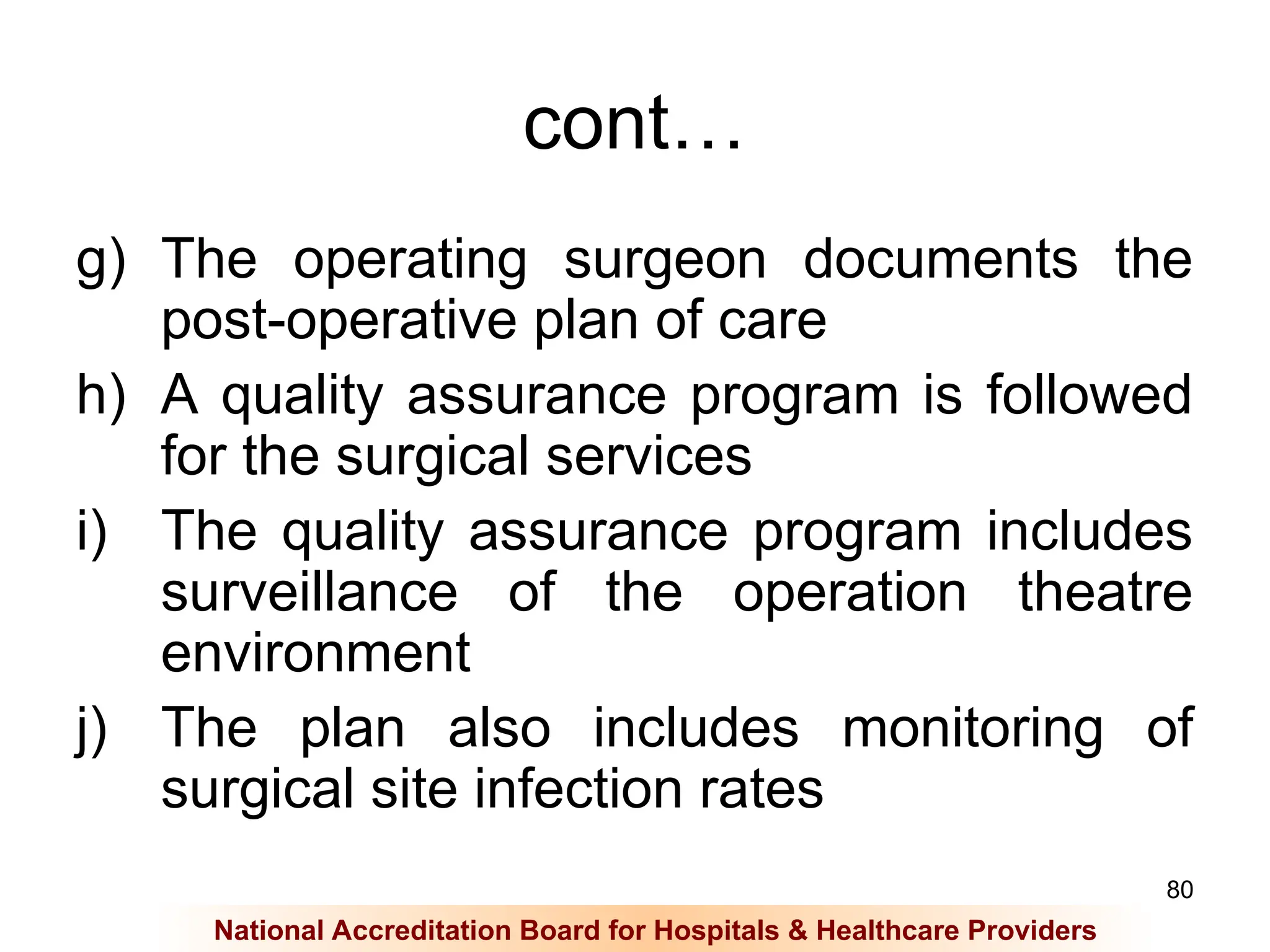NABH Standards contains 10 chapters,100 standards and 503 objective ...