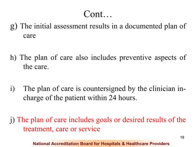 Nabh standards 3rd edition highlighted | PPTX